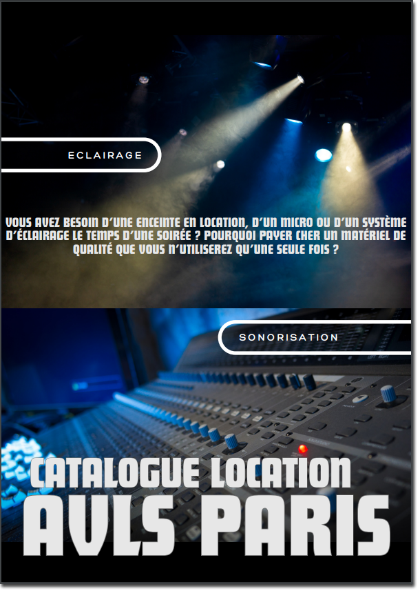 Catalogue location sono & éclairage avec vidéo explicative | AVLS Paris Île-de-France - AVLS ...